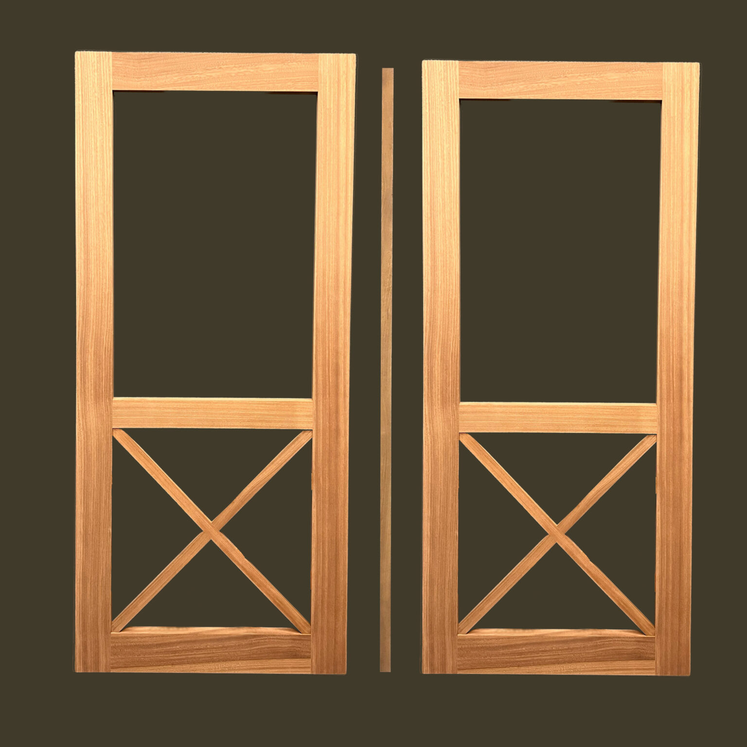Custom Flat Paneled Double Screen Doors - The Porch Store